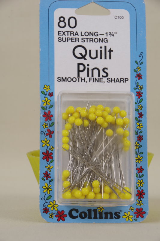 Collins 80 Quilting Pins Extralong - Quiltalk