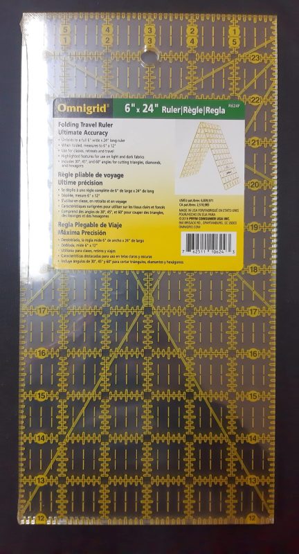 Omnigrip Ruler 6 in x 24 in Travel folding Ruler - Quiltalk