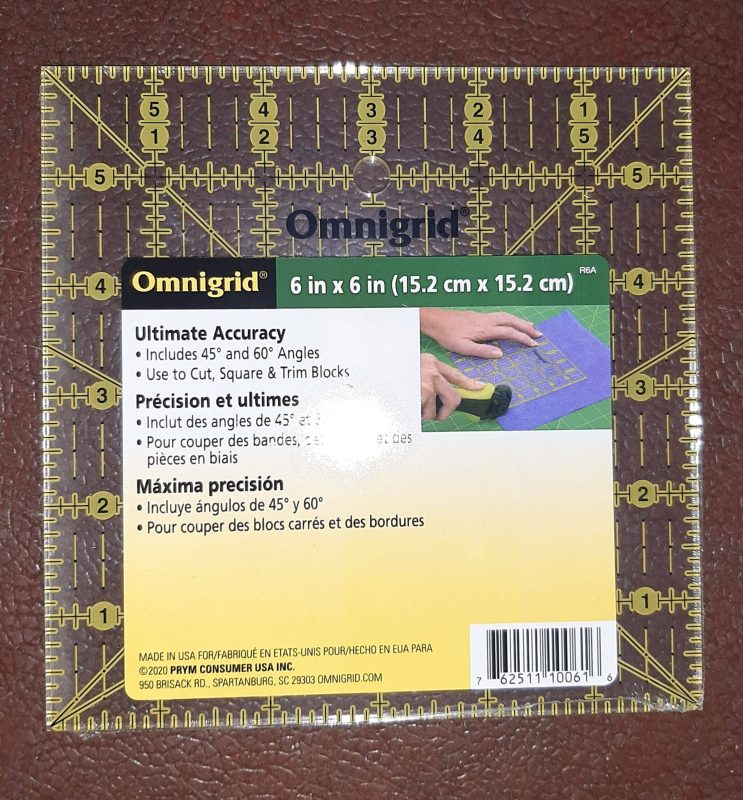 Omnigrip Ruler 6 in by 6 in - Quiltalk